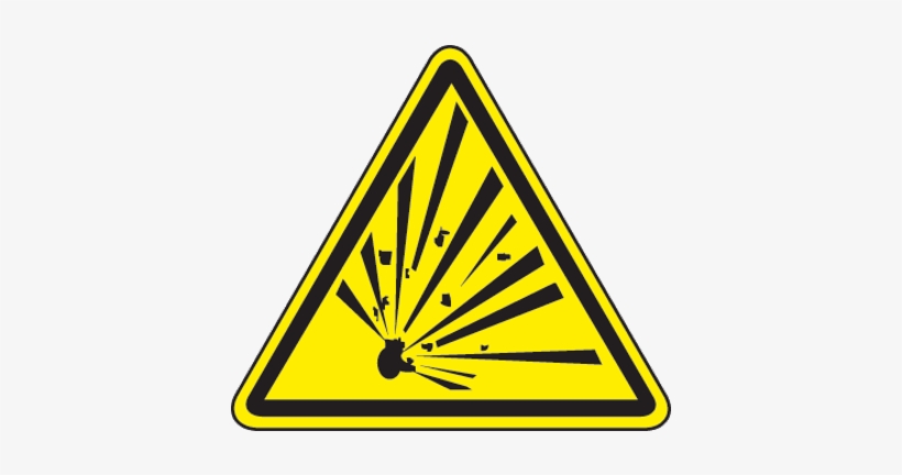 Explosive Material Hazard - Explosive Material Sign - 400x400 PNG ...