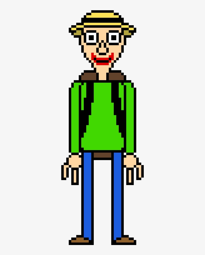 Download Transparent Baldi - Pixel Art - PNGkit