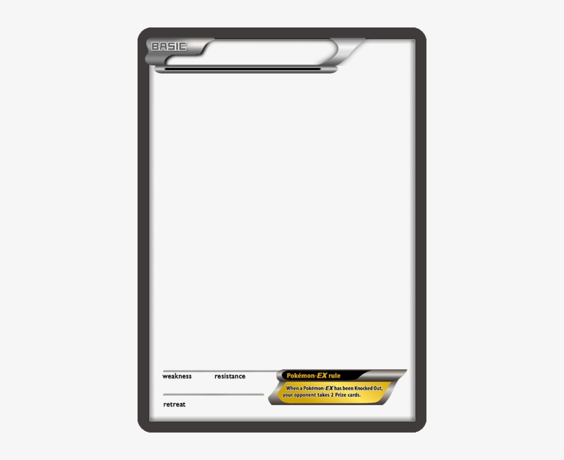 Download Transparent Bw Pokemon Ex Black Card Blank Template By The ...