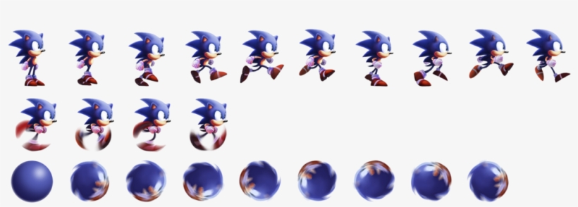 Sonic Hd Sprite By Moongrape - Sprite Game 2d Png - 1024x352 PNG ...