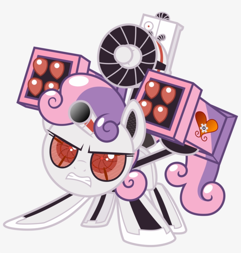 Sweetie Bot Armed To The Teeth Vector By - Mlp Sweetie Belle Robot ...