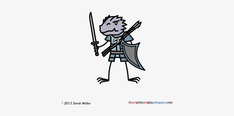 Dragonborn Paladin Bahamut Mcgyver - Cartoon - 400x400 PNG Download ...