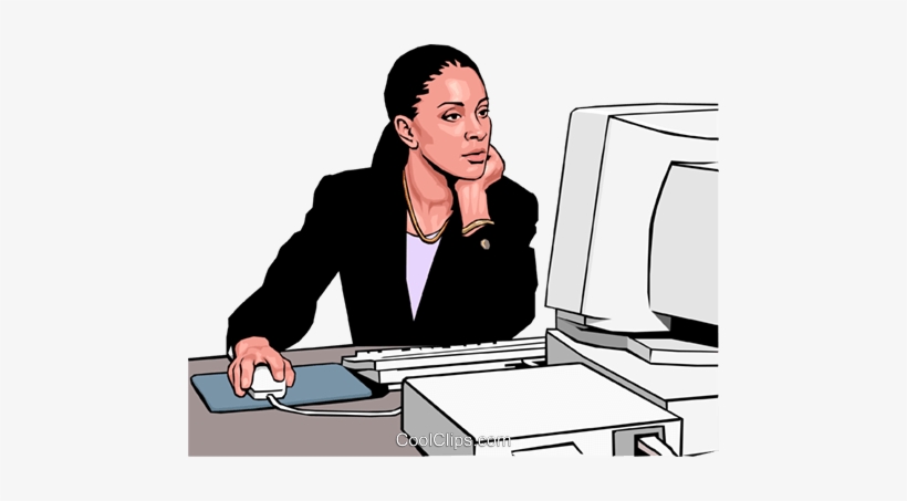 African American Secretary Clipart