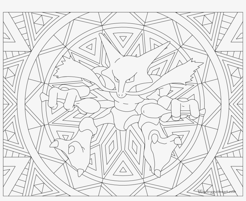 Pokemon Alakazam Coloring Pages
