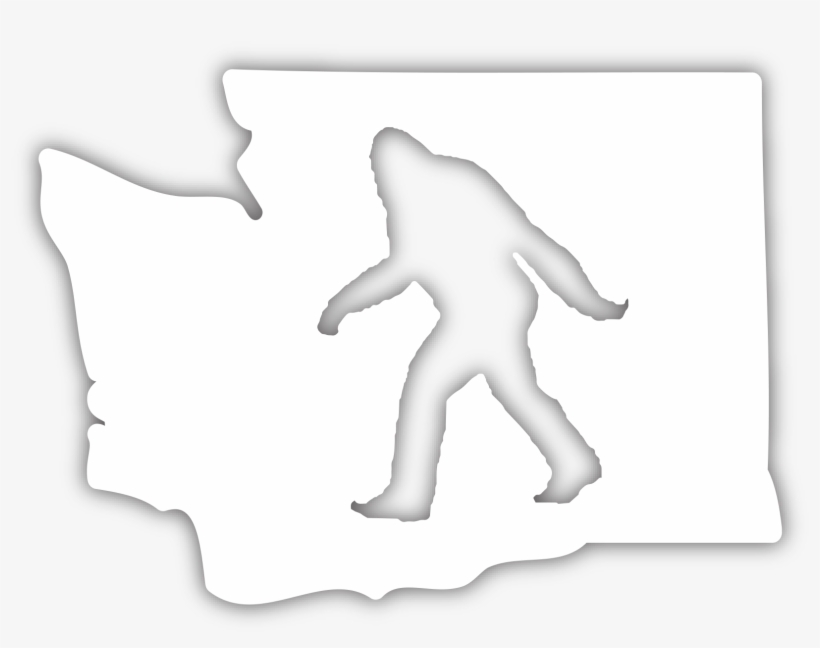 Sasquatch Wa Diecut Sticker - Stickers Northwest Washington Roots ...