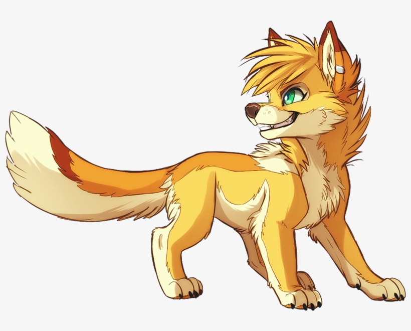 Download Transparent Wolf Pack Art 104 - Furry Yellow Wolf - PNGkit