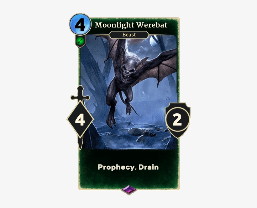 Elder Scrolls Legends Werebat - 409x663 PNG Download - PNGkit