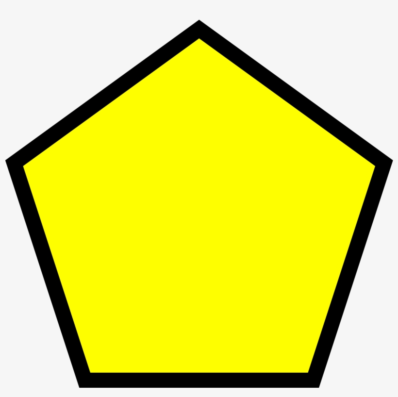 Pentagon Vector Outline Png Free Library - Shape Has 5 Sides And 5 ...