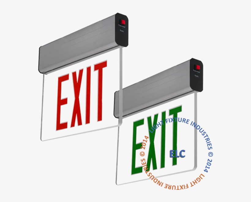 Close Exit Sign - Light Fixture Industries Lfi Lights - Hardwired Red ...