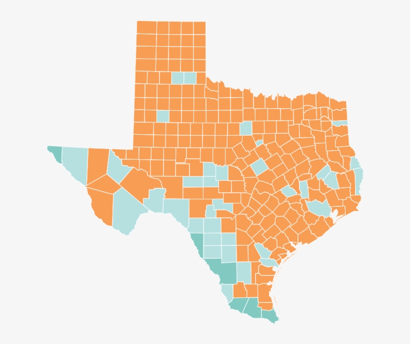 Las Colonias In The 21st Century - Texas Red Blue County Map - 640x622 ...