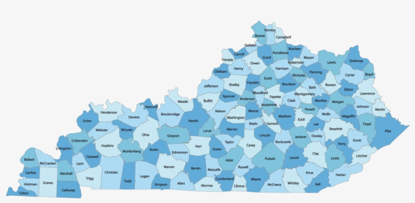 Download Transparent Map Of Kentucky Counties - PNGkit