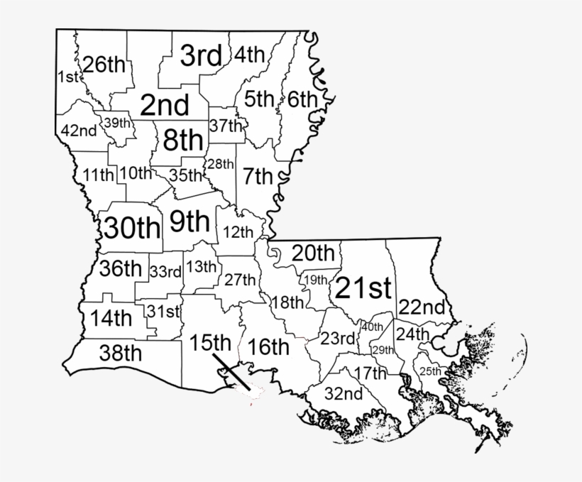 Download Transparent Louisiana Judicial Districts Map - Lasalle Parish ...