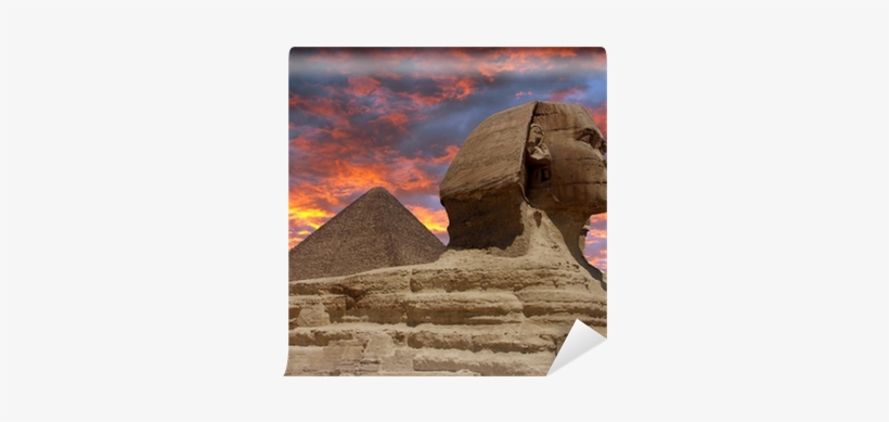 Download Transparent Pyramid And Sphinx At Giza, Cairo Wall Mural ...