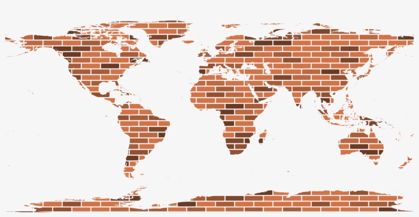 This Free Icons Png Design Of Bricks World Map - 2316x1086 PNG Download ...