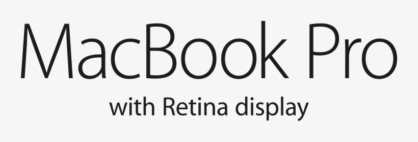 Macbook Pro 2014 - Macbook Pro Retina Logo - 740x198 PNG Download - PNGkit