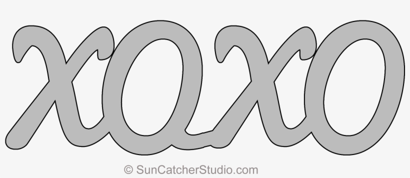 Download Transparent 2100 X 868 Xoxo Pattern Template Stencil Printable ...