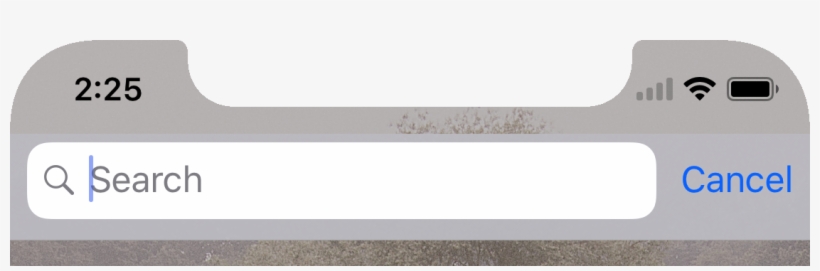 Download Transparent Iphone X Status Bar Png - Iphone X Search Bar - PNGkit