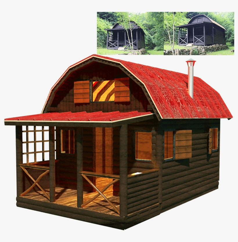 Small Country Cottage - Small Cottage House Design - 800x800 PNG ...