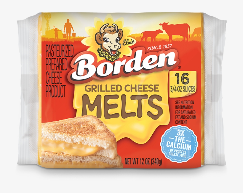 Pkg Net Wt 12 Oz - Borden Grilled Cheese Melts 12 Oz - 718x572 PNG ...