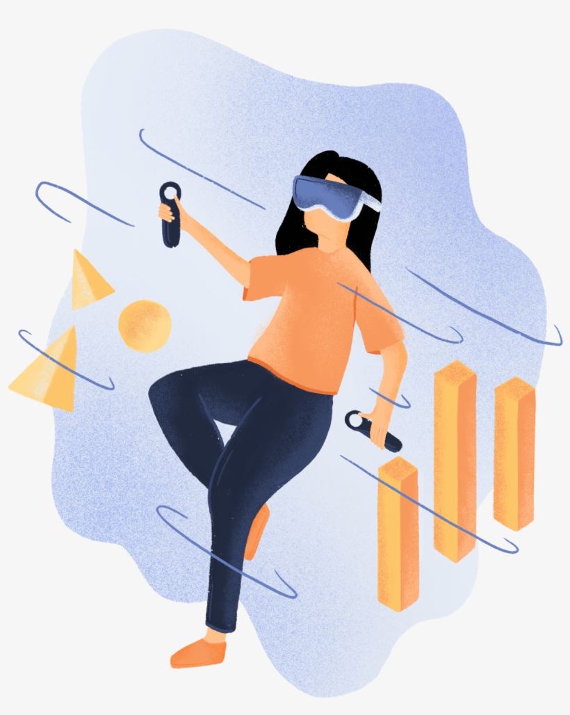 Vr User - Illustration - 1261x1520 PNG Download - PNGkit