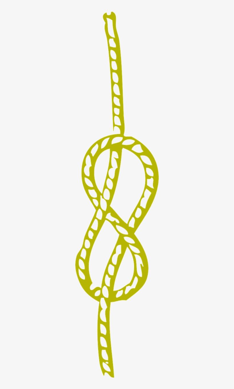 Knot,yellow,rope,figure Eight,rock Climbing,sailing,tie, - Clip Art ...