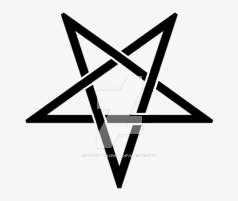 Download Transparent Inverted Pentagram Png - Upside Down Pentagram ...
