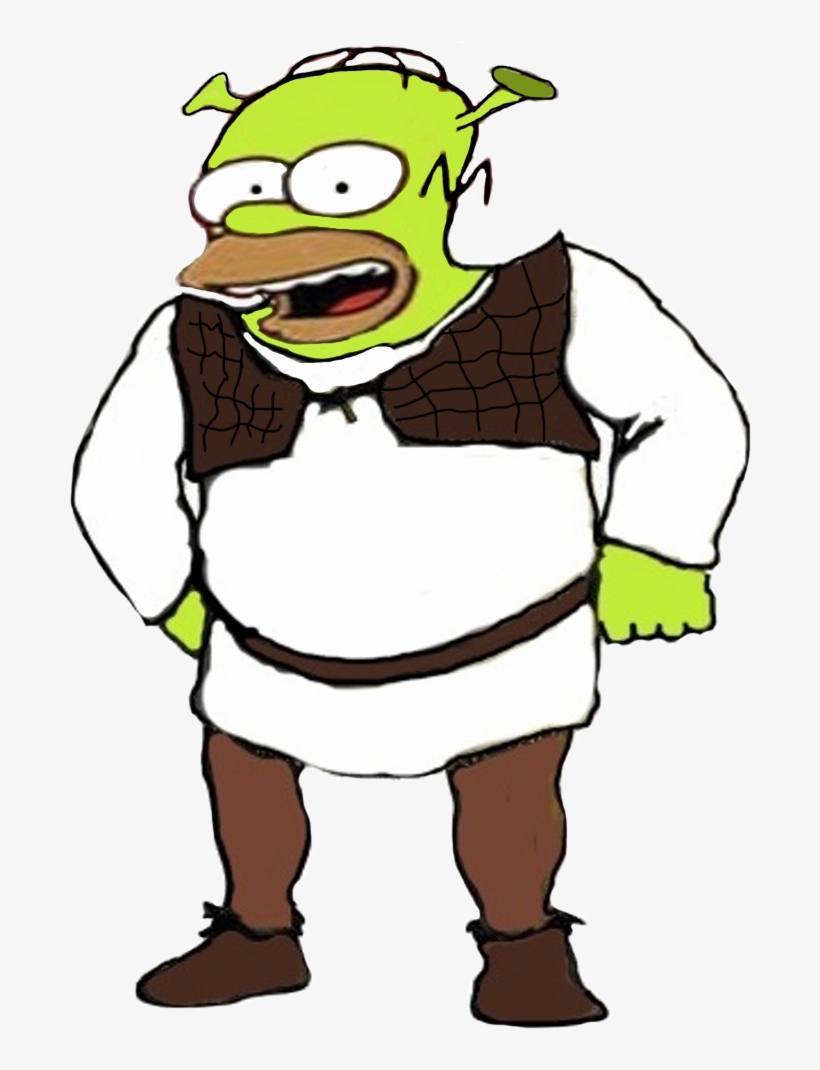 Download Transparent Homer Simpson As Shrek - Simpsons Shrek - PNGkit