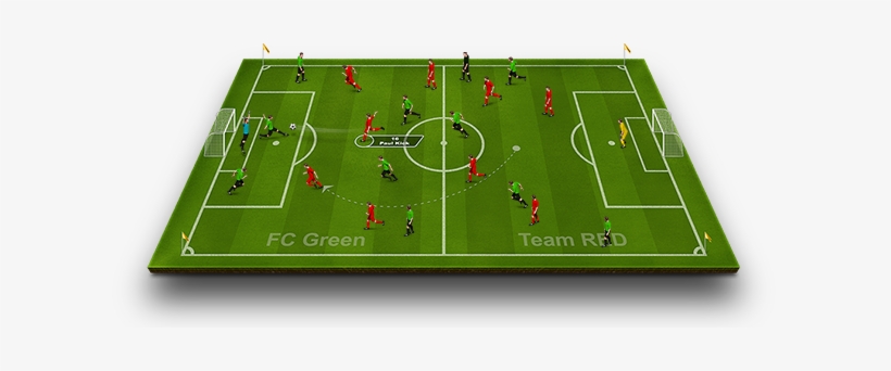 The Soccer Set Kicker Icons, Field And Elements - Soccer Field Png 3d ...