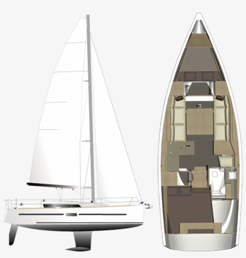 Download Transparent Dufour 350 Sailplan - Floor Plan - PNGkit
