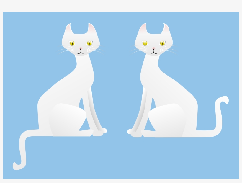This Free Icons Png Design Of Two White Cats - 2400x1698 PNG Download ...
