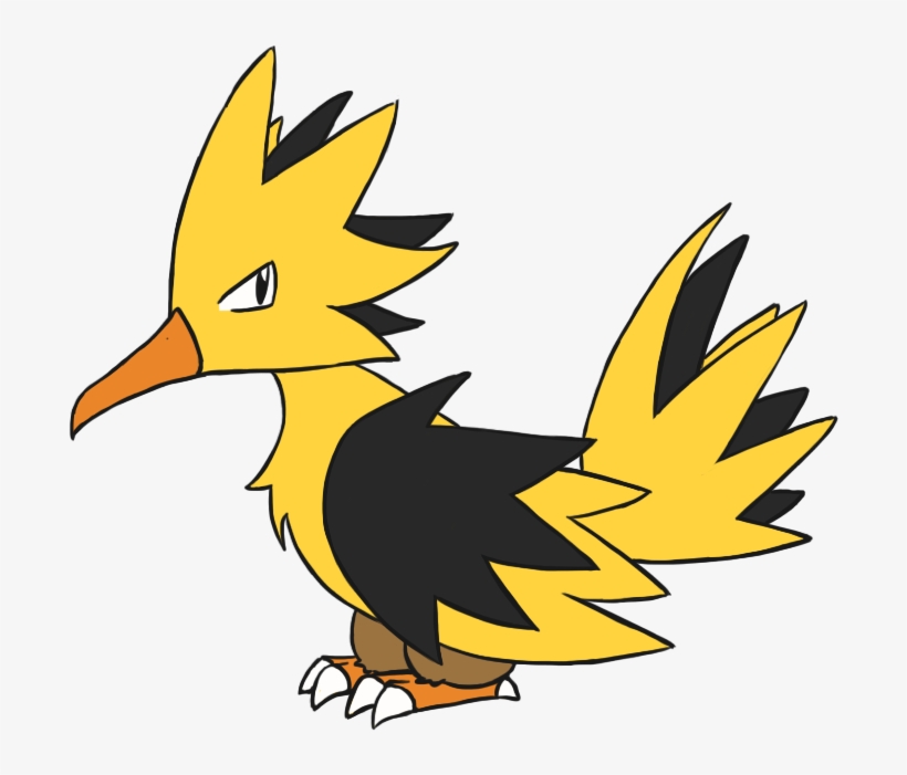 Zapdos - Cartoon - 740x650 PNG Download - PNGkit