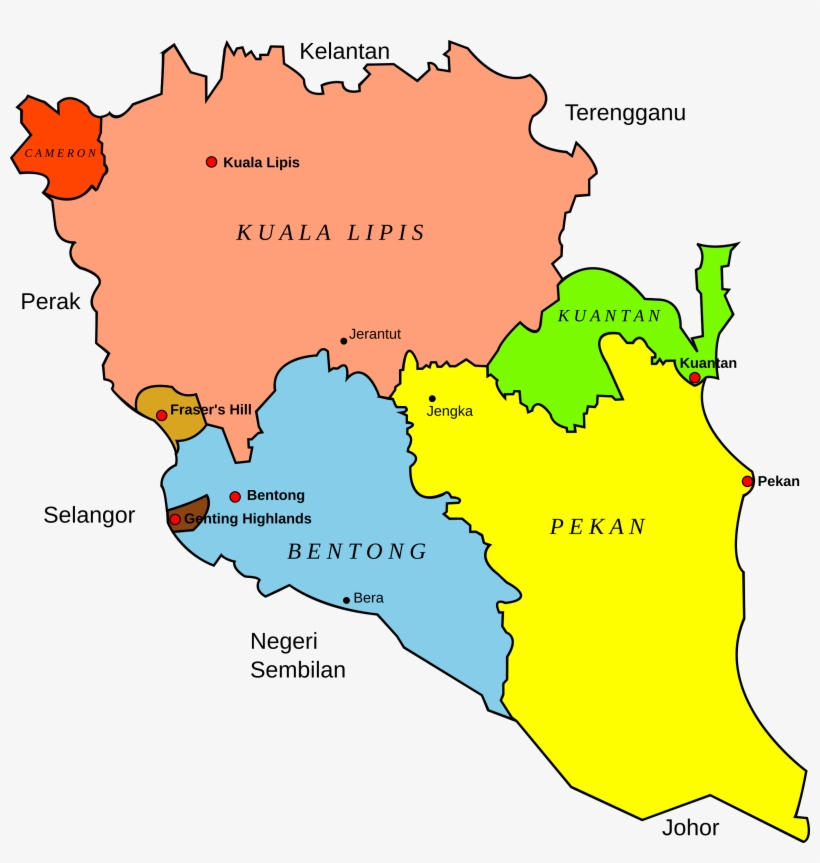 Svg Freeuse Download Clipart Map - Map Of Pahang - 2390x2400 PNG ...