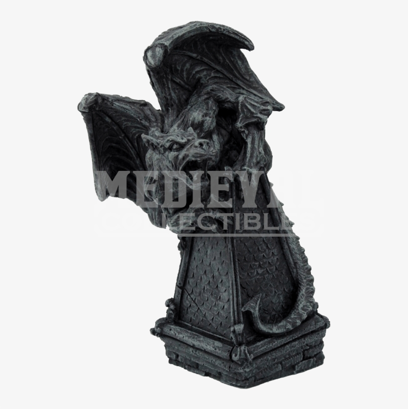 Roaring Gargoyle On A Spire Statue - Giant Rat Gargoyle Climbing Top Of ...