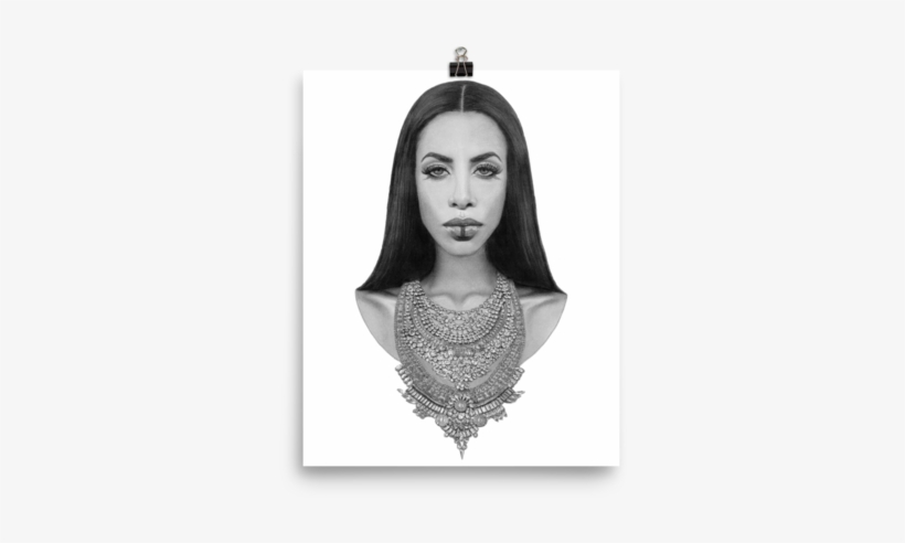 Aaliyah Reimagined Print - Bust - 600x600 PNG Download - PNGkit
