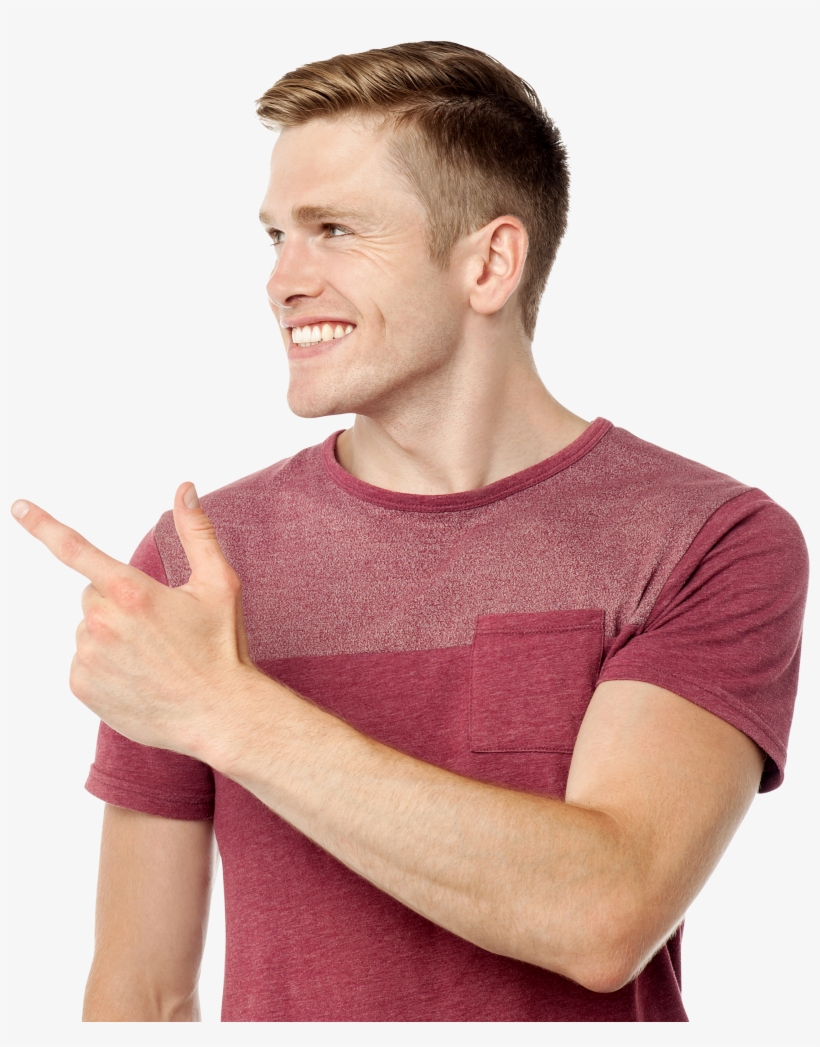 Download Transparent People Pointing Up Png For Kids - Guy Pointing ...