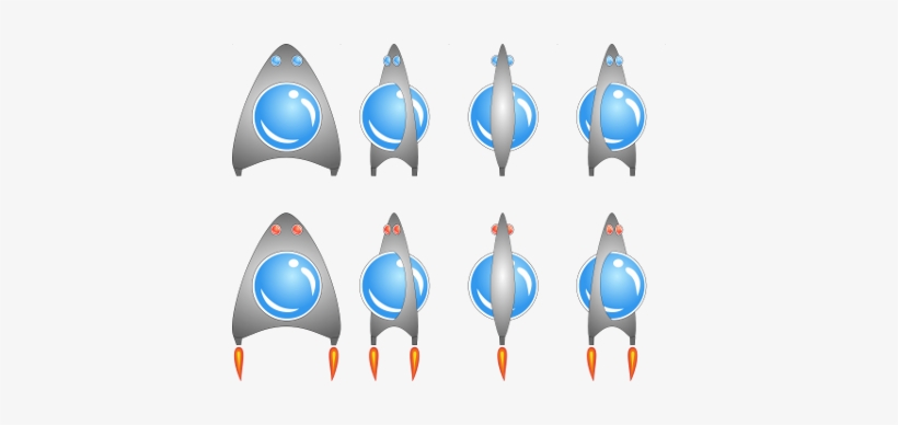 Rocket Ship Sprite Sheet - 396x308 PNG Download - PNGkit