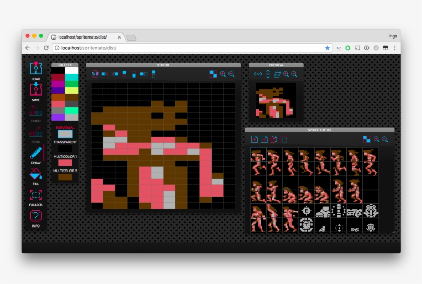 Download Transparent New Online Sprite Editor For The Commodore - Multimedia Software - PNGkit