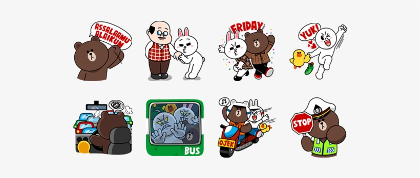 Download Transparent Line Sticker Characters - PNGkit