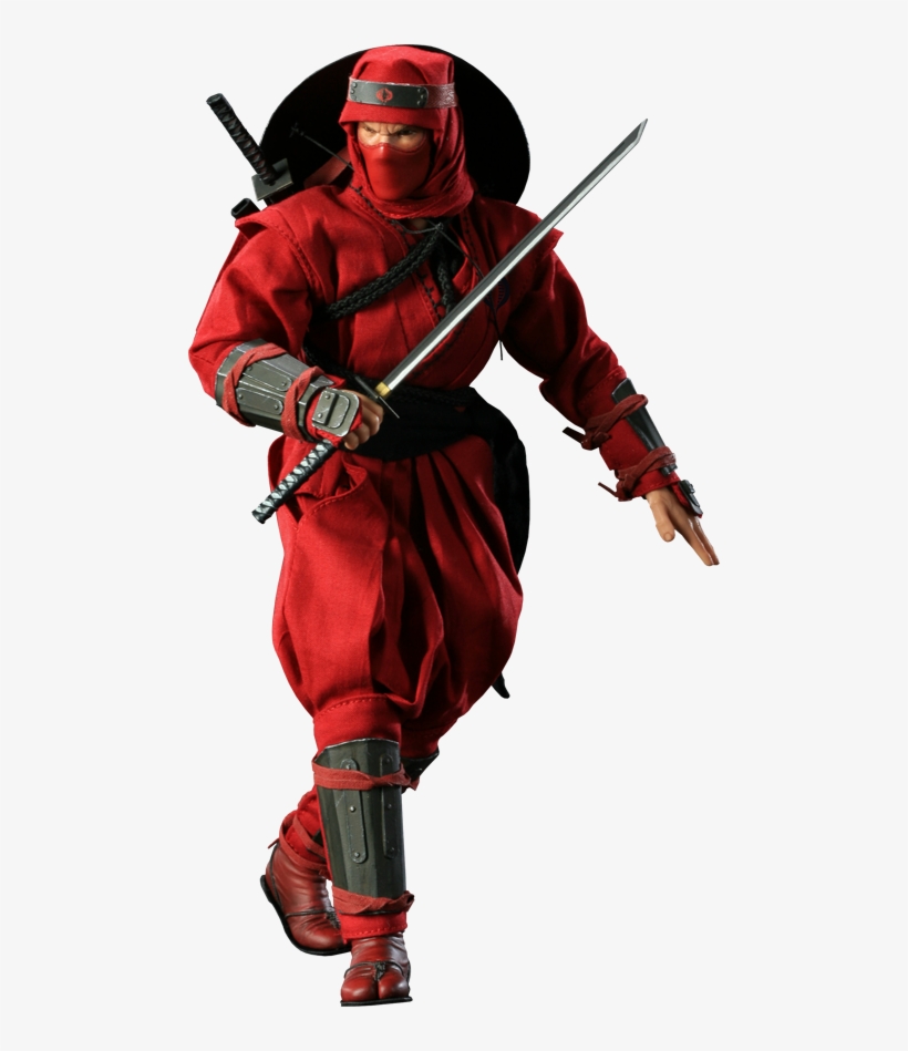 Red Ninja Sixth Scale Figure - Red Ninja - 480x869 PNG Download - PNGkit