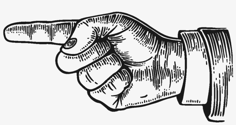Download Transparent Vintage Engraved Illustration Of Finger Pointing ...