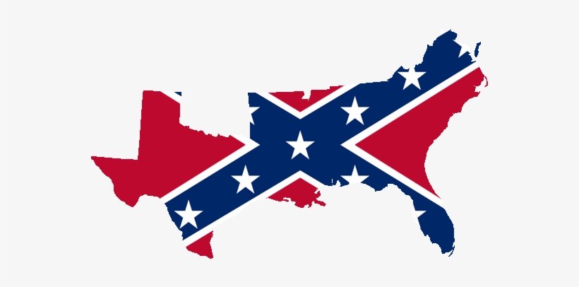 Confederate Flag Map - Confederate States Of America Dixie - 562x326 ...