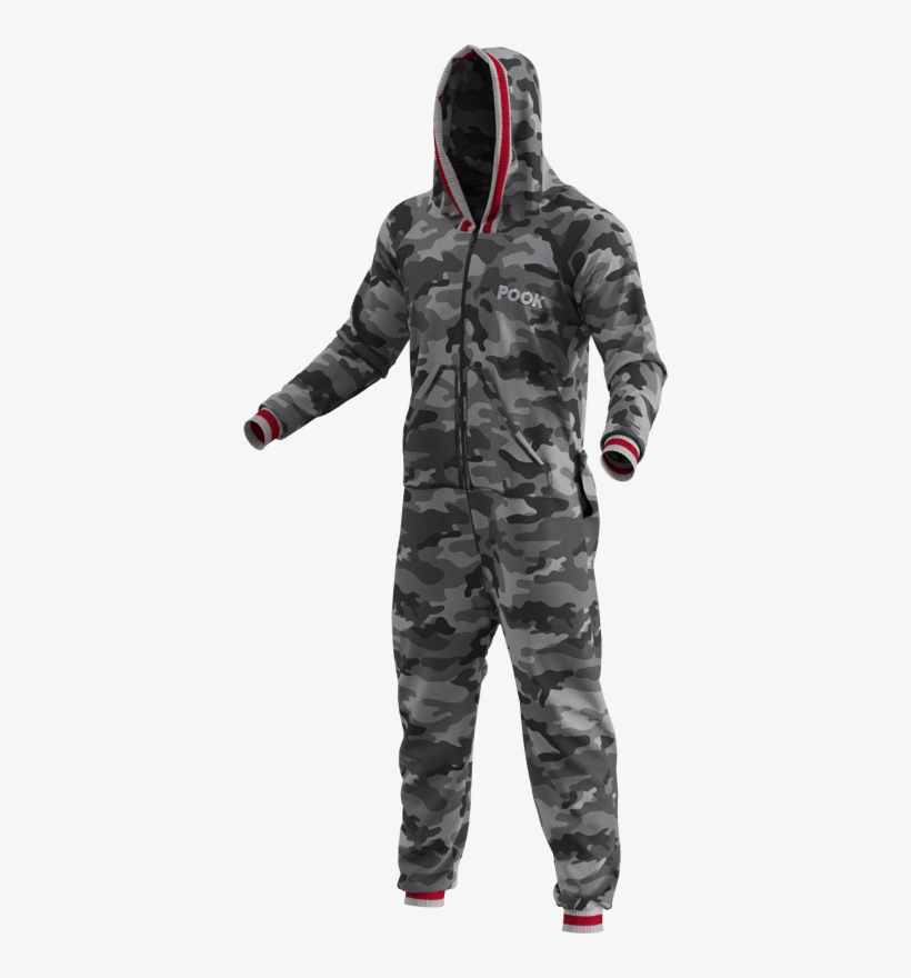 Camo Adult Onesie For Men And Women - Pook Camo Onesie - 382x800 PNG ...