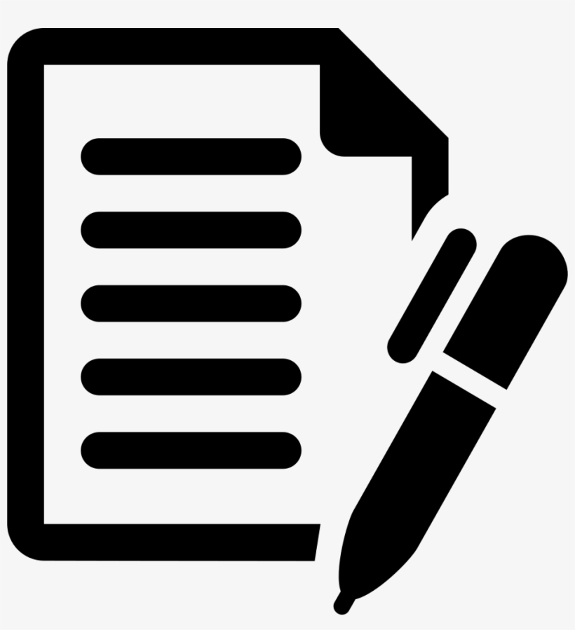 Contract Banner Black And White Library - Signature Free Vector Icon ...