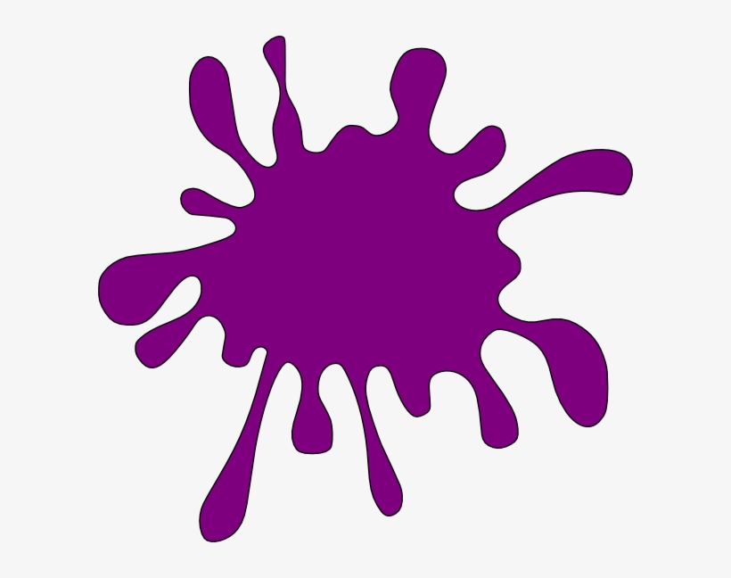 You Purple Blob - Purple Paint Splash Clipart - 543x407 PNG Download ...
