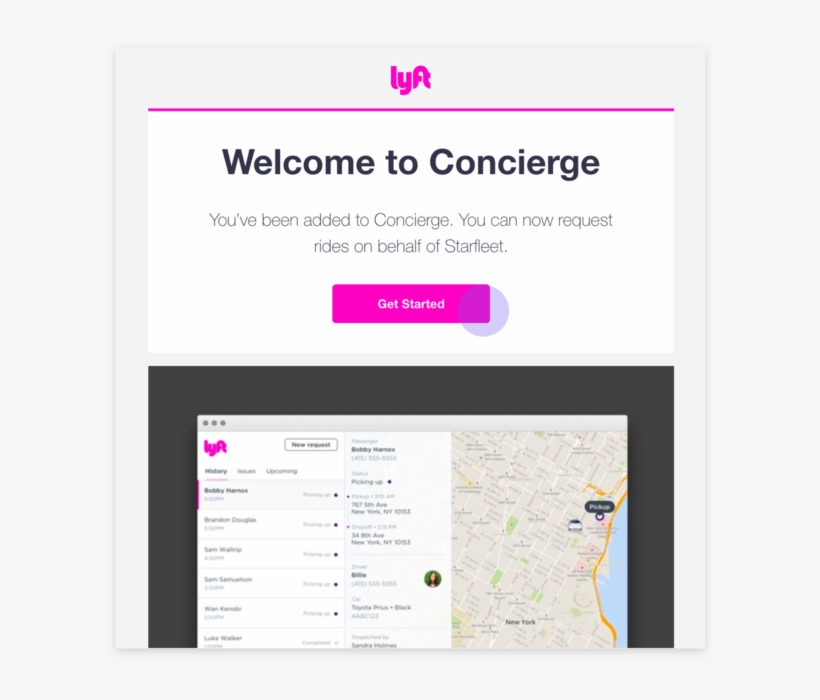 Find Your 'welcome To Lyft Concierge' Email Invitation - Portable Network Graphics - 768x700 PNG ...