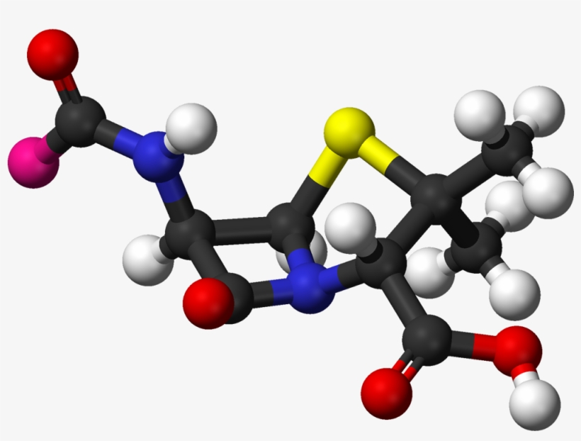 Penicillin Nucleus 3d Balls - Penicillin Structure - 1100x810 PNG ...