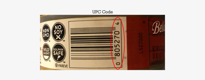Upc Code Example - Bella Portofino Tuna, Solid Albacore, In Extra ...