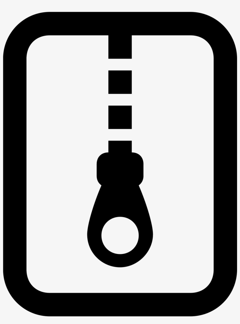This Is Icon Is A Square With A Zipper That Goes A - Archive Icon Png ...