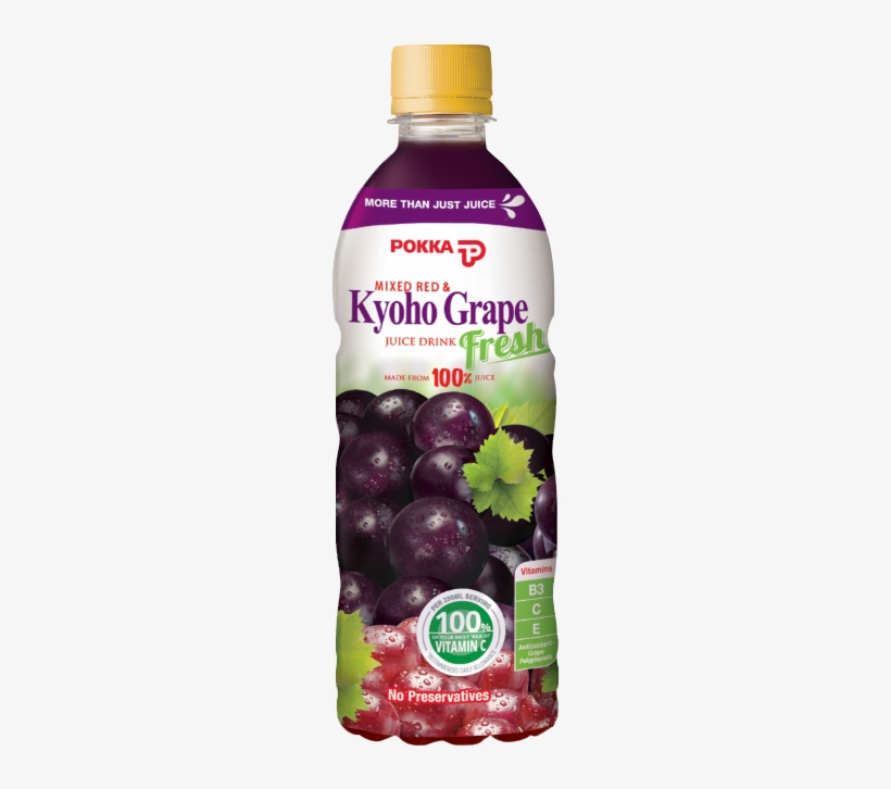 Mixed Red & Kyoho Grape Juice - Pokka - 450x750 PNG Download - PNGkit
