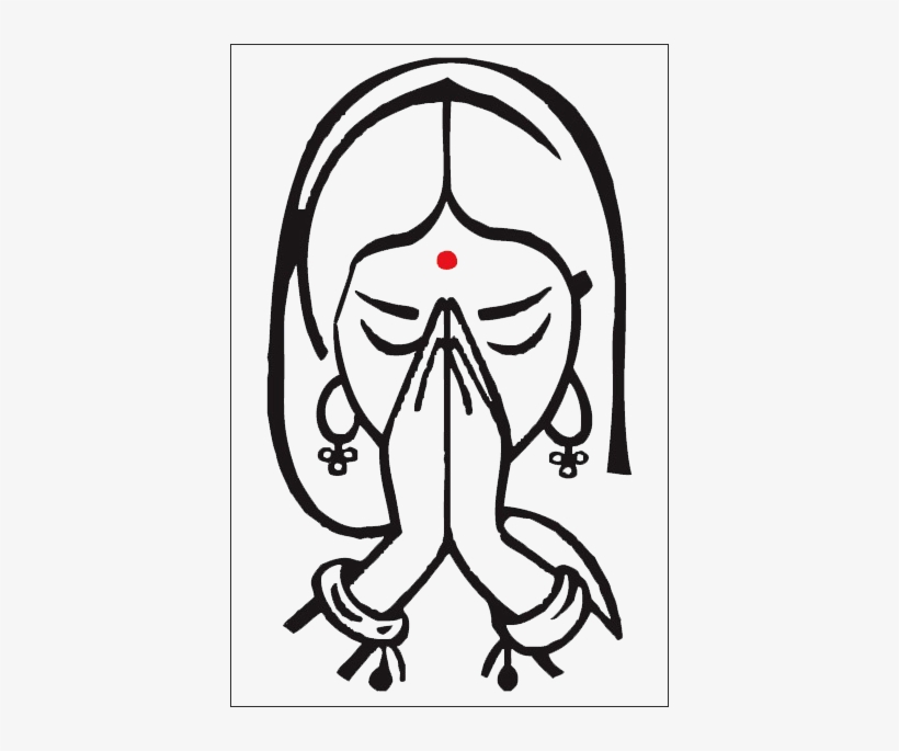 Namaste Hands Drawing